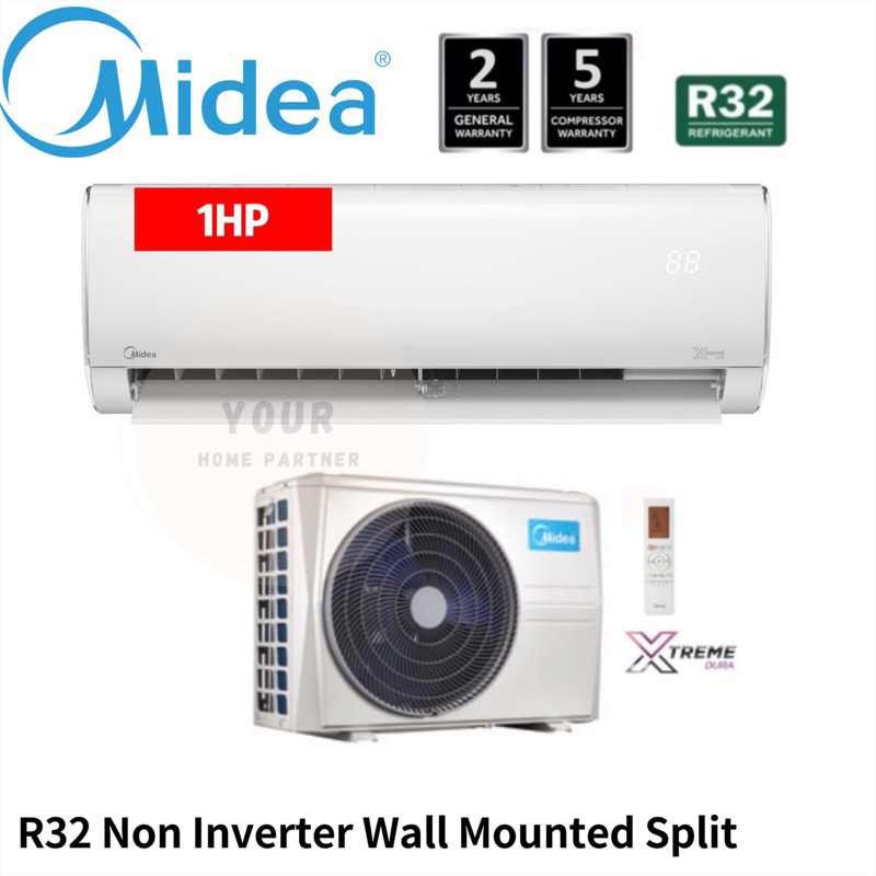 Midea R32 Non Inverter Air Conditioner 1HP MSGD-09CRN8 / 1.5HP MSGD-12CRN8 / 2HP MSGD-18CRN8 ...