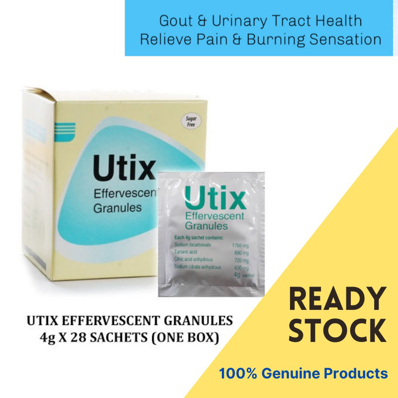 UTIX EFFERVESCENT GRANULES 28”s KENCING KOTOR GOUT | Shopee Malaysia