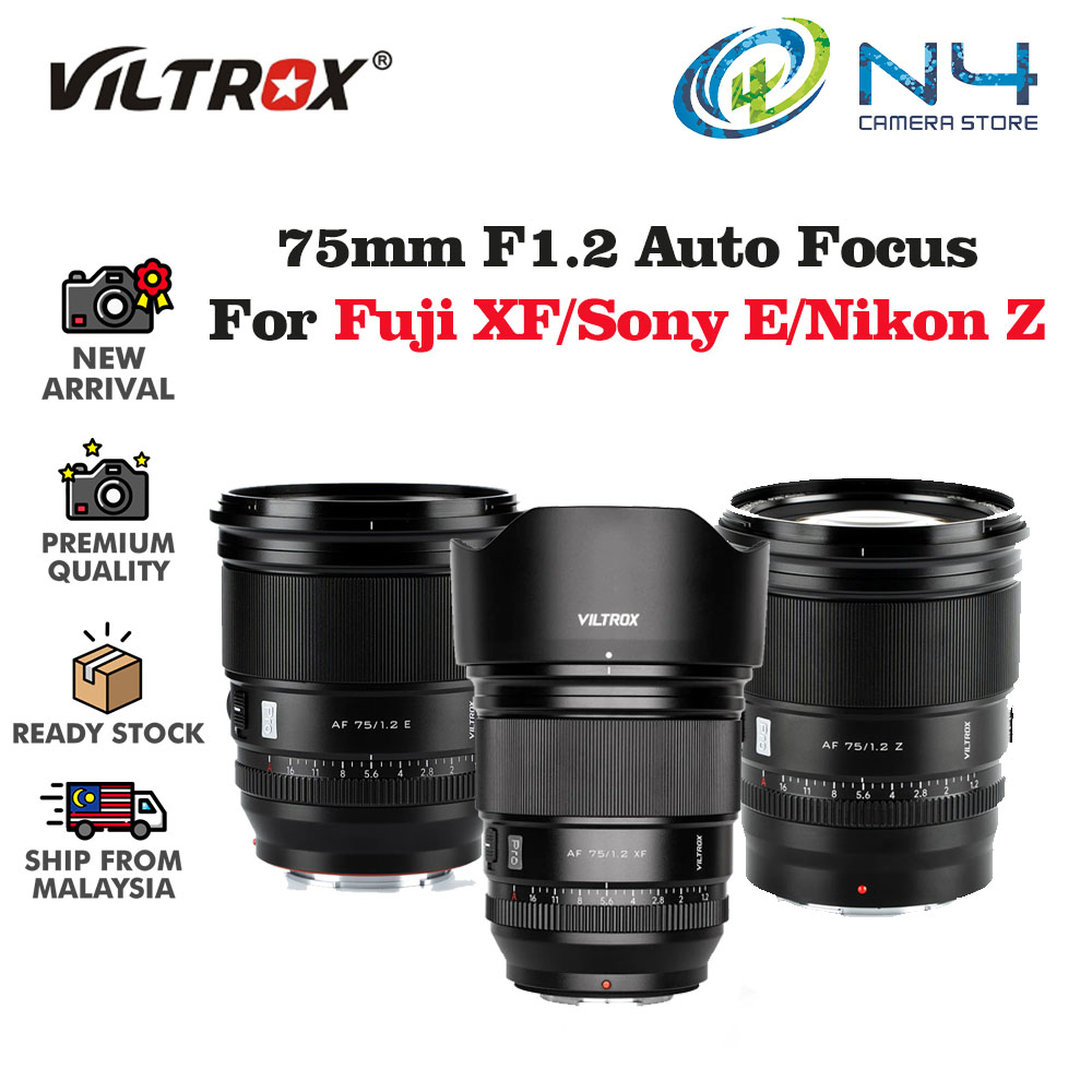 VILTROX PRO Level 75mm F1.2 XF Auto Focus Large Aperture Prime Lens Designed for Fujifilm X ...