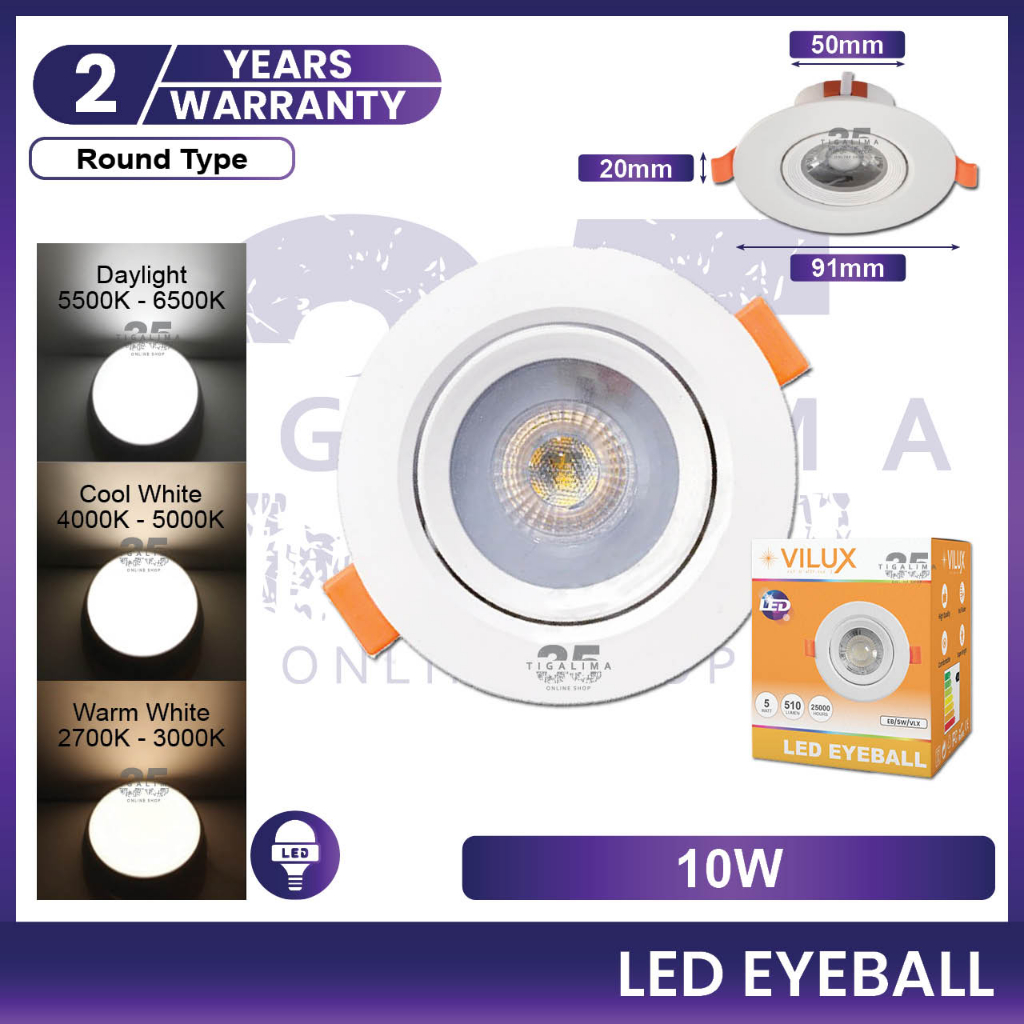 LED Eyeball 3W 5W 7W 10W Round / Square LED Recessed Eyeball Spotlight ...