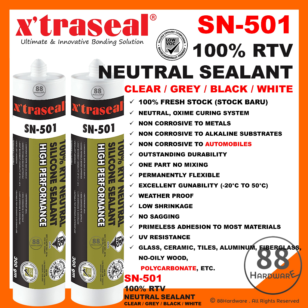 【100% Fresh Stock】sn-501 sn501 xtraseal vtech vt-210 neutral silicone ...