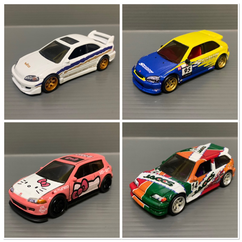 HOT WHEELS CUSTOM HONDA FAST FURIOUS SPOON JACCS KITTY SI EF EG EK and mainlines | Shopee Malaysia