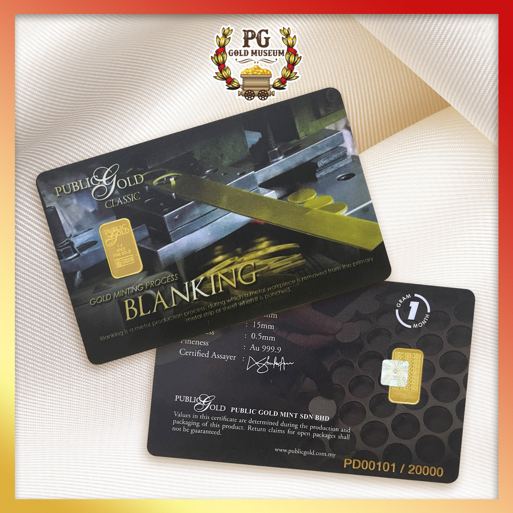 Public Gold Bullion Bar 1g (Au 999.9) - Blanking | Shopee Malaysia