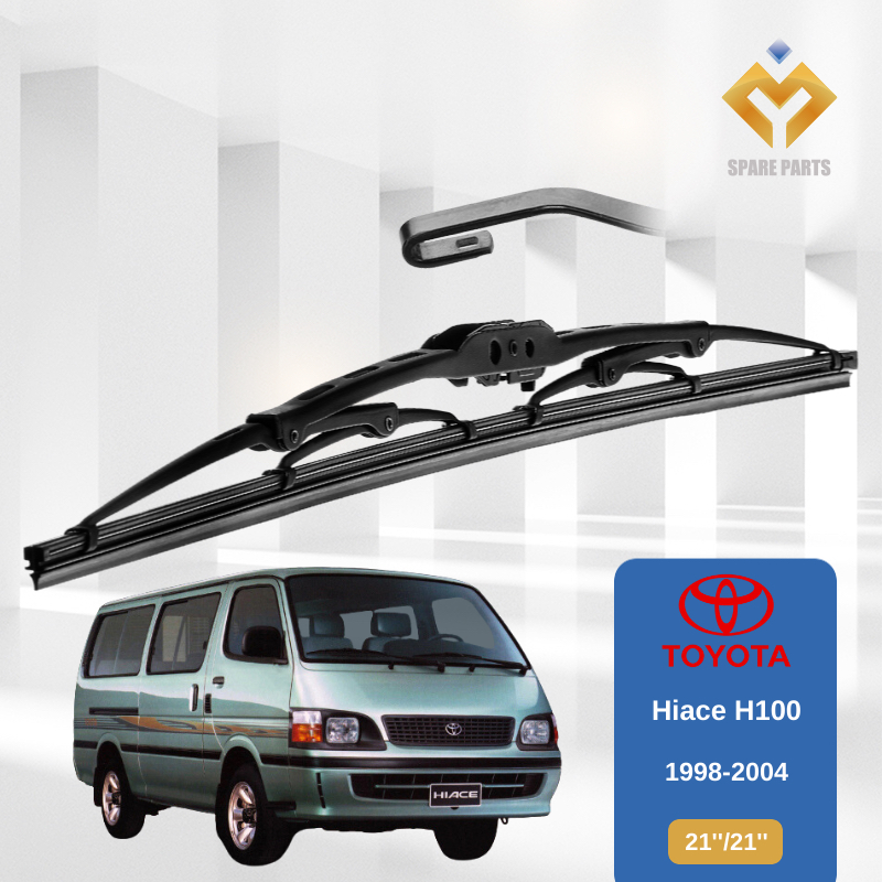 Toyota Hiace H100 1set 21"+21"GradeA Premium Rubber Car Wiper Metal U ...