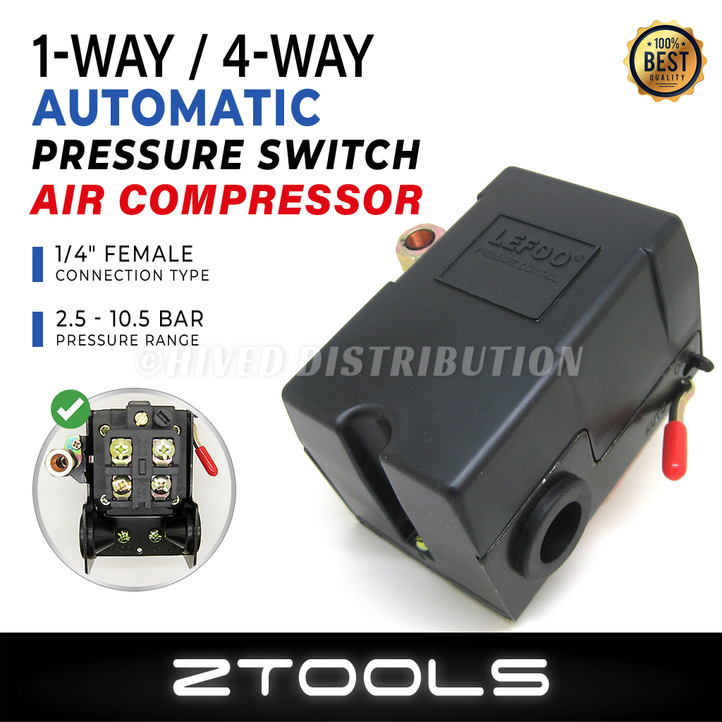 (ZTOOLS) 1-WAY / 4-WAY Automatic Pressure Control 1/4" For Air ...