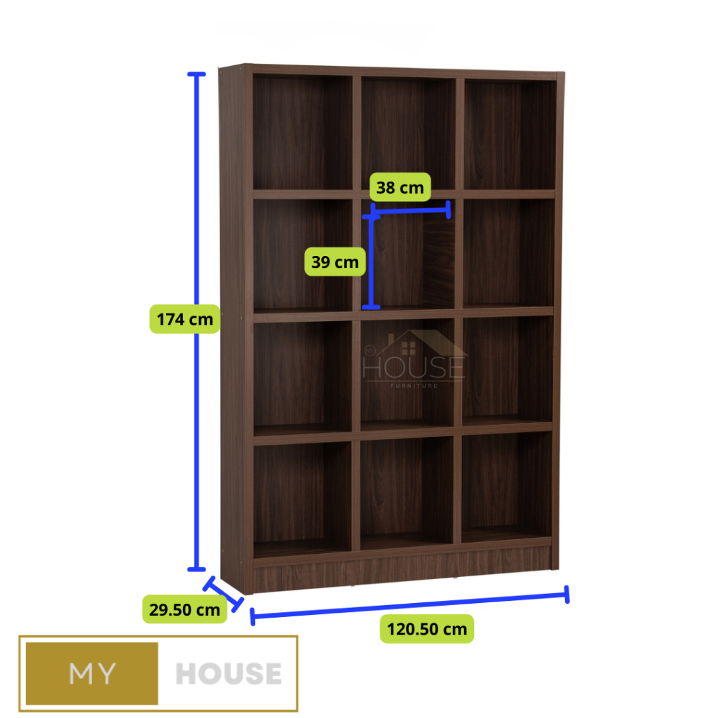 MYHOUSE 12 Cube Compartment FIle Cabinet Bookcase Billy Arch Rak Buku ...