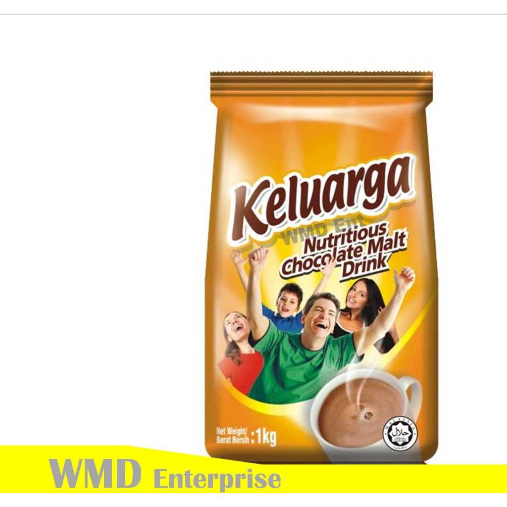 WMD Keluarga Chocolate Malt Drink 1kg Serbuk Minuman Coklat | Shopee ...