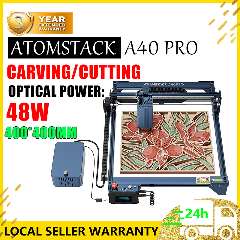 ATOMSTACK A40 Pro Laser Engraver 210W Engraving Cutting Machine with F30 Pro Air Assist Kit ...