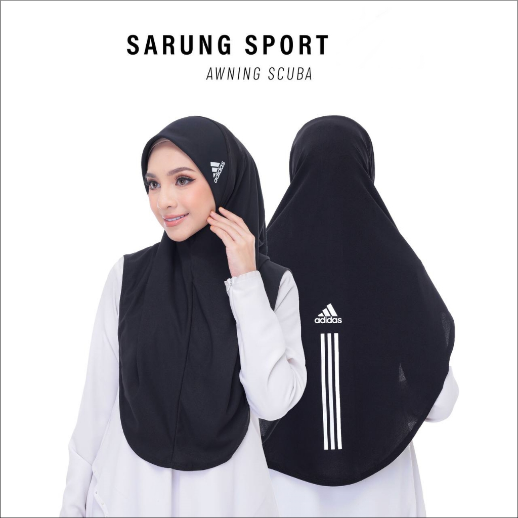 Tudung Sukan | Sports Hijab | Tudung Sarung Sukan Awning Scuba | Shopee Malaysia