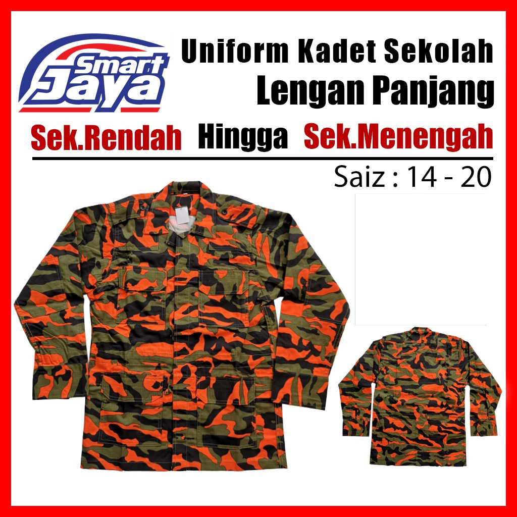 Uniform Kadet Celoreng Lengan Panjang (#-Ready Stock-#) | Shopee Malaysia