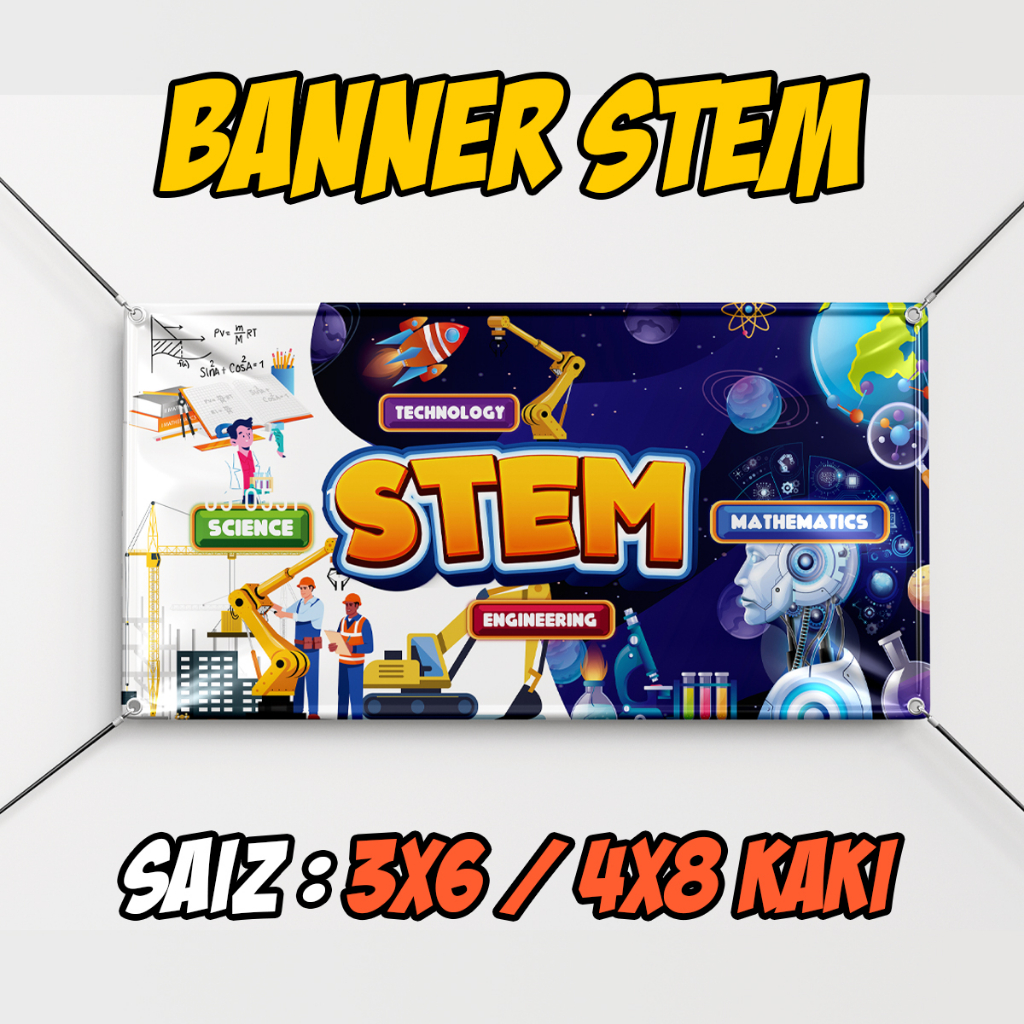 Banner STEM saiz 3x6 KAKI / 4x8 KAKI | Shopee Malaysia