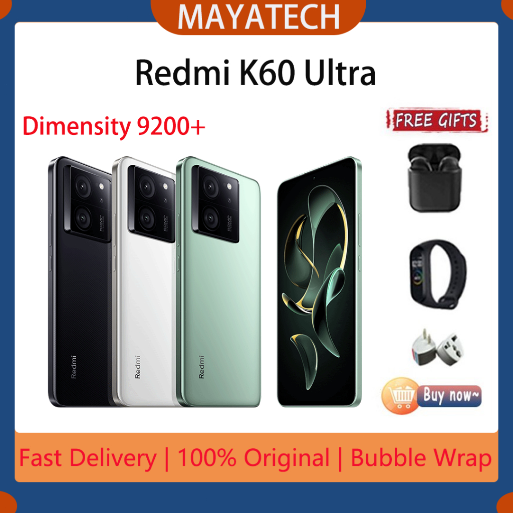 Redmi K60 Ultra Mediatek Dimensity 9200+ (4 nm) 24/1TB 5000 mAh 120W Fast Charge Android 13 OLED ...