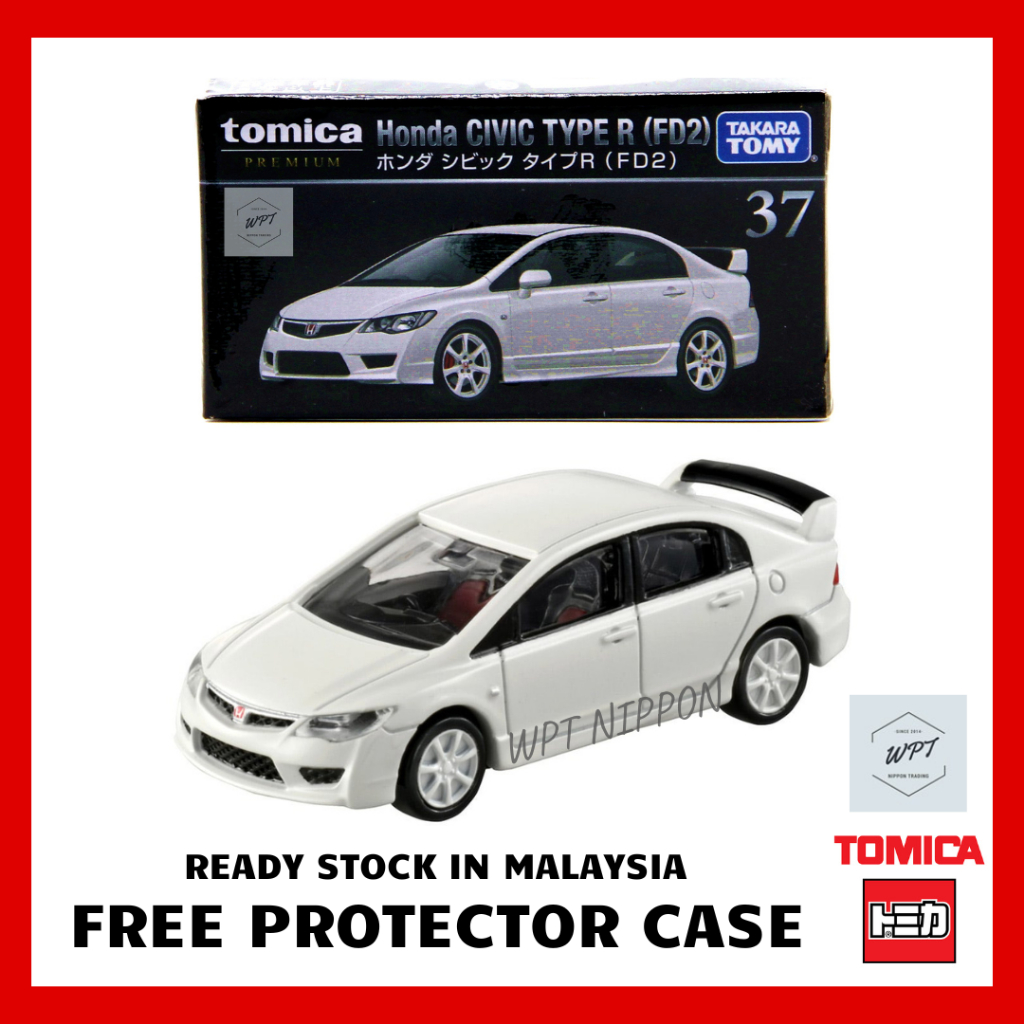 TOMICA PREMIUM 37 HONDA CIVIC TYPE R FD2 1/62 Takara Tomy Diecast Car Toy WPT NIPPON Permainan ...