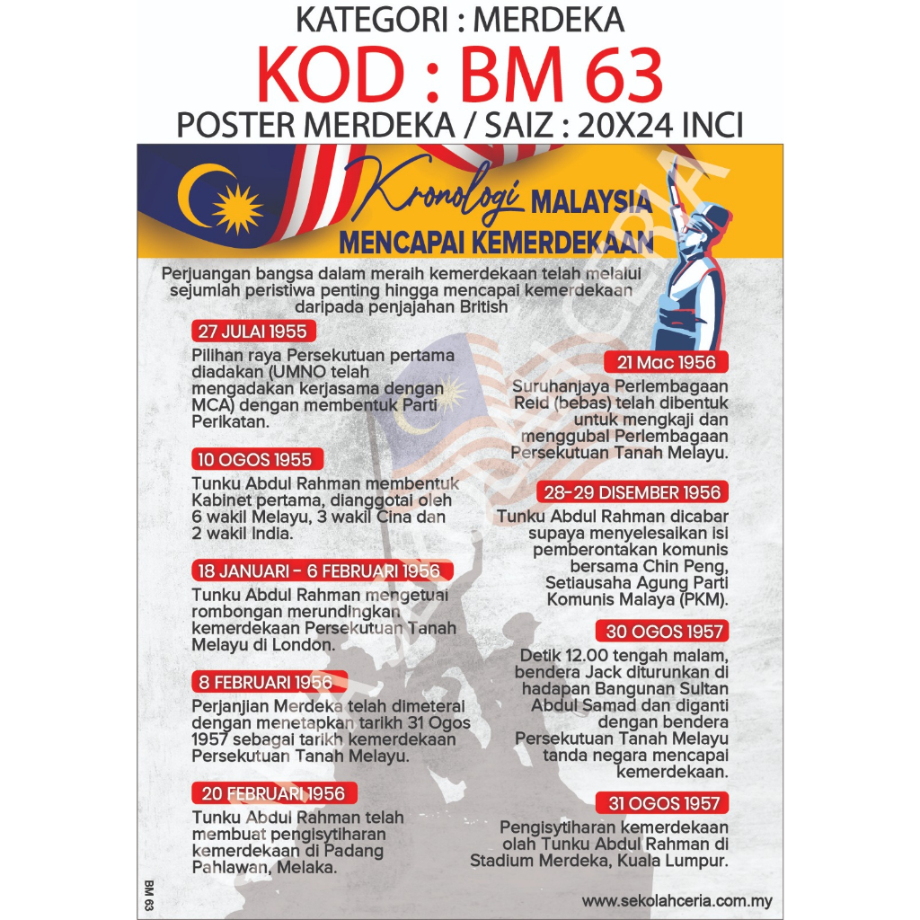 🏃1 DAYSHIP🏃 Poster Patriotik Berkaitan Kemerdekaan Malaysia JIMAT ...