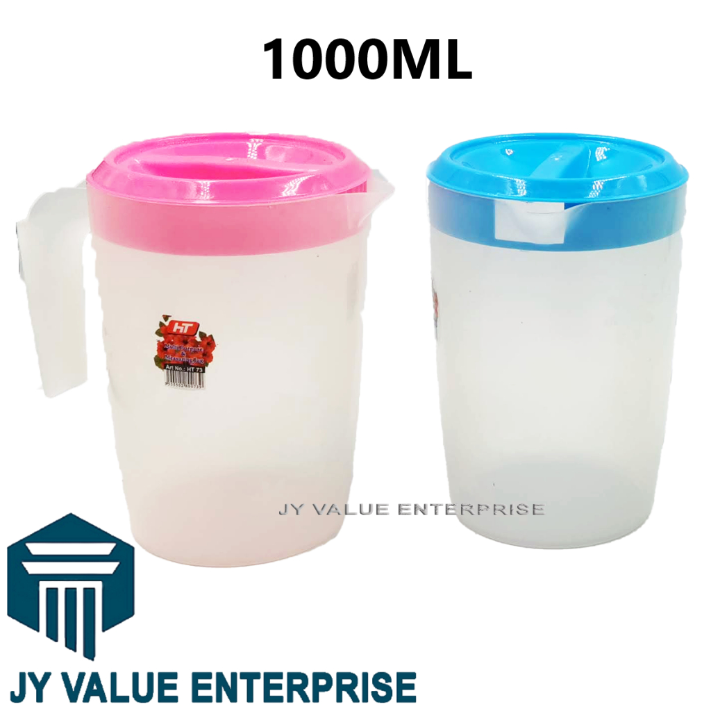Plastic Water Jug with lid / Water Pitcher / Water Container 1L 1000ml Jug air plastik bekas air ...