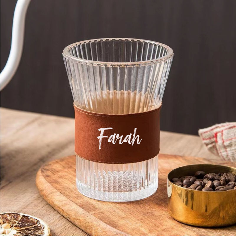 Customise Name Personalised Glass Coffe Mug With Cover Gift Office ...