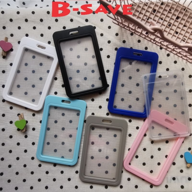 ID Card Holder / Student Card / Both Side Transparent Name Badge ...