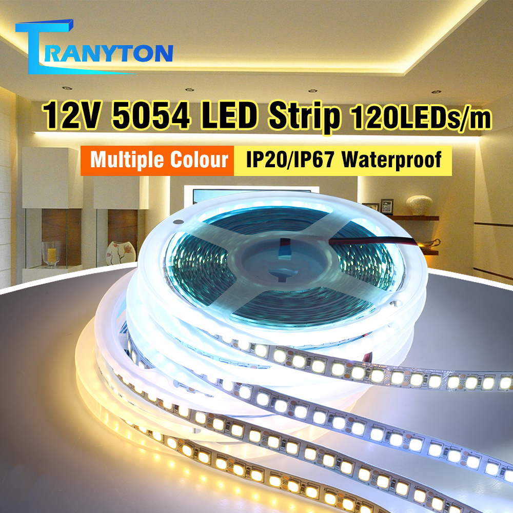 5M 120LEDs 5054 LED Strip Light Waterproof DC12V Flexible LED Lights ...