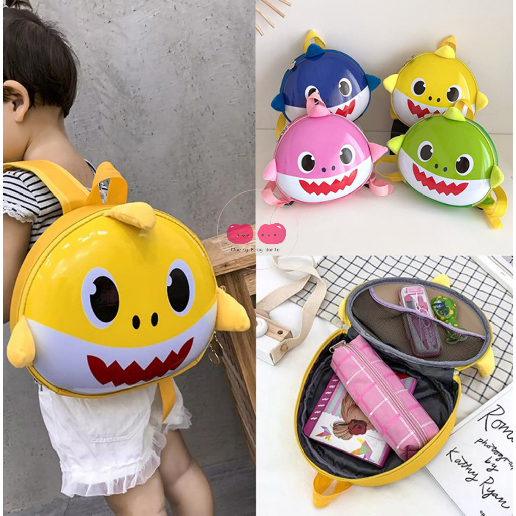 Trendy Baby Shark Backpack Cartoon Baby Shark Bag Preschool Backpack ...