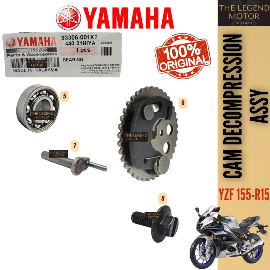 R15 YZF-155 R15M V3 YZF Camshaft Decompression Gear Timing Cam Shaft ...