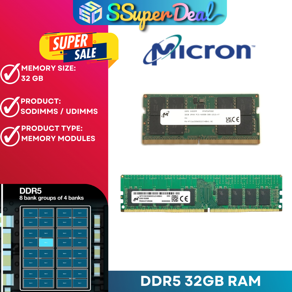 Micron DDR5 RAM 32GB LAPTOP / DESKTOP | Shopee Malaysia