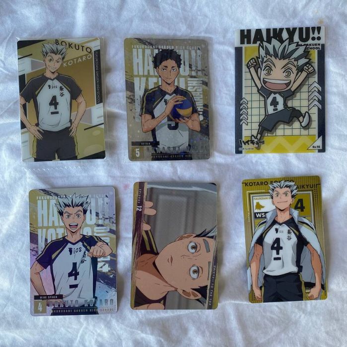 bokuto koutarou kotaro keiji akaashi photocard official haikyuu cards ...