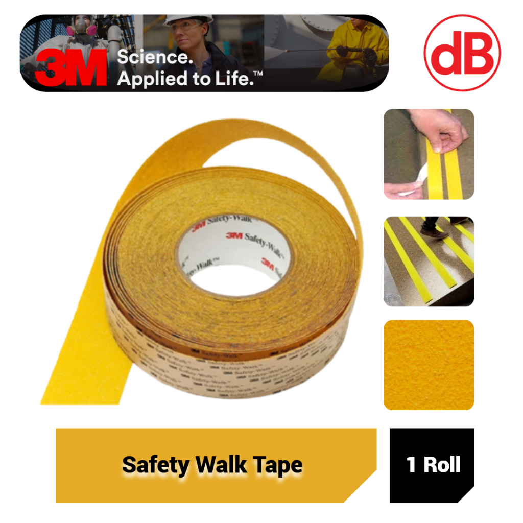(READY STOCK) 3M Safety-Walk 630 Slip-Resistant General Purpose Tape Yellow = 2" x 60ft (sell by ...