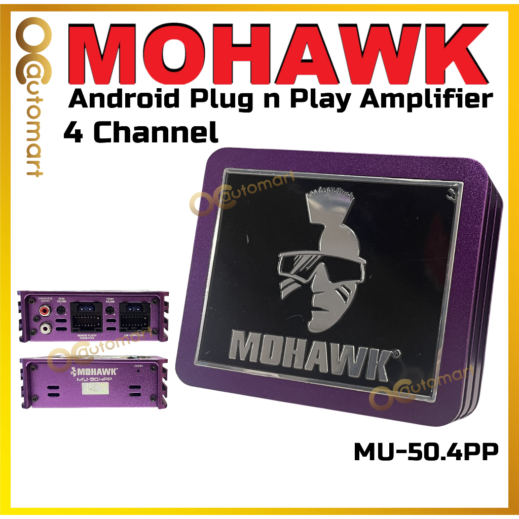 Mohawk 4 Channel Plug and Play Power Amplifier for Car Android Player ...