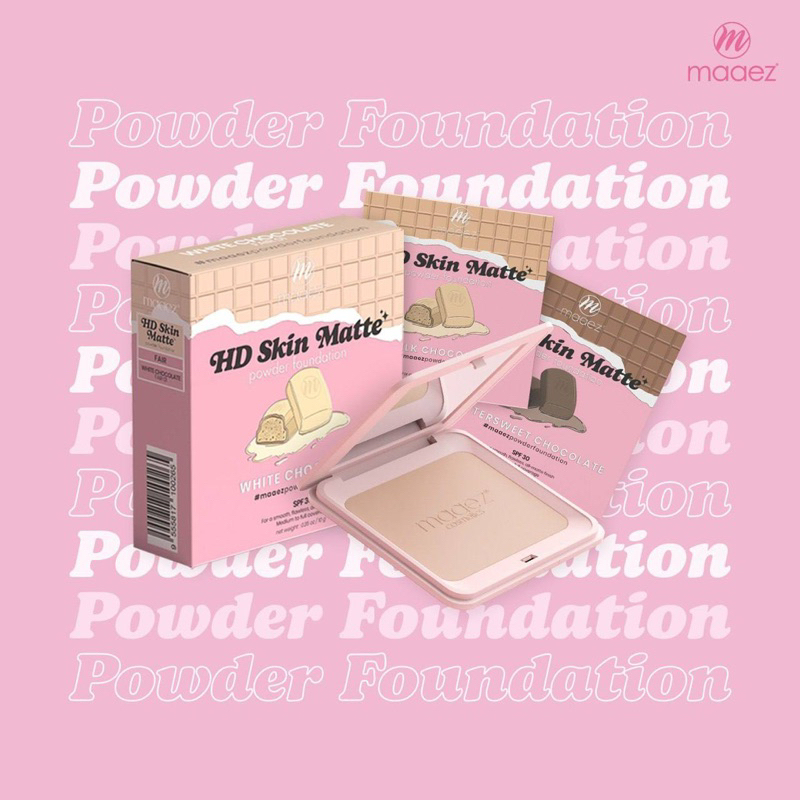 Maaez HD Skin Matte Powder Foundation SPF 30 | Shopee Malaysia