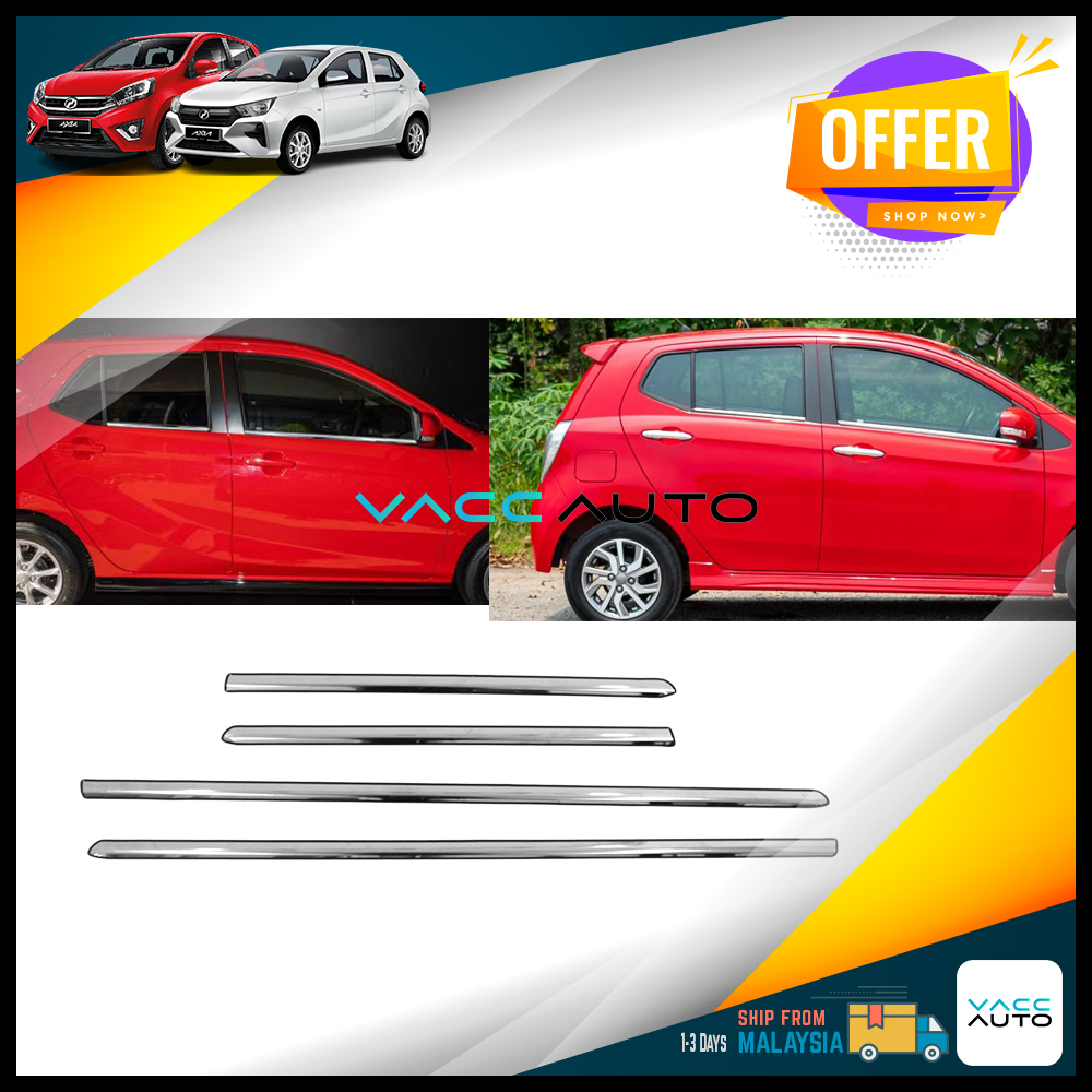 Perodua Axia 1st Gen / Axia 2nd Gen 2014 - 2024 Chrome Lower Window ...