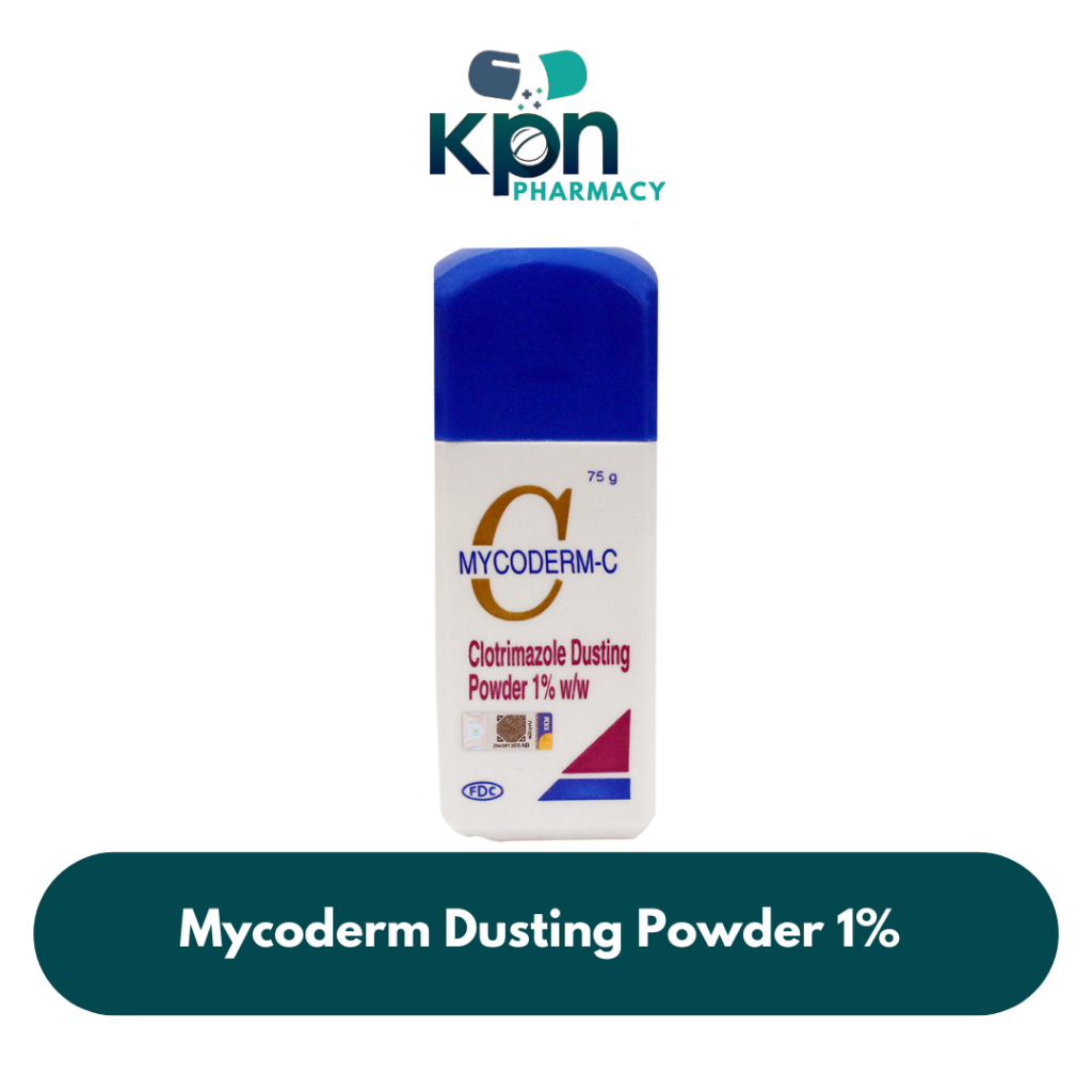Mycoderm-C Clotrimazole Dusting powder 1% 75g (EXP DATE: JULY 2027 ...