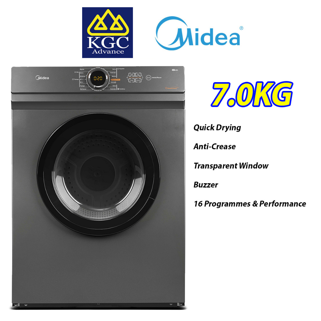 Midea 7.0KG Dryer MD100A70 - Hygiene Dry | Refresh | Air Vented Drying ...