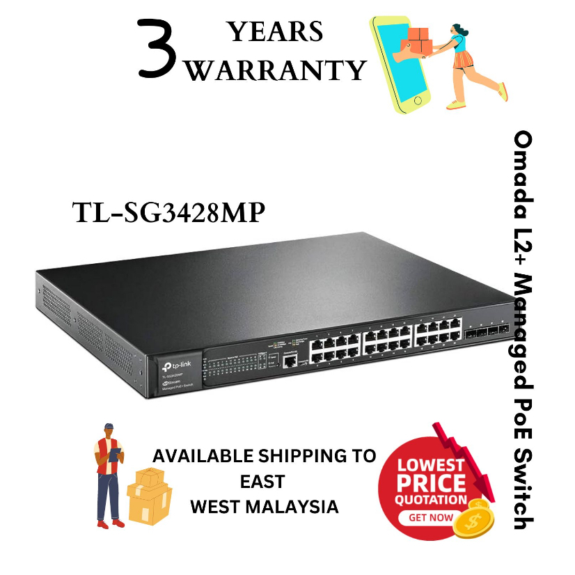 TP-Link Omada L2+ Managed PoE Switch TL-SG3428MP | Shopee Malaysia