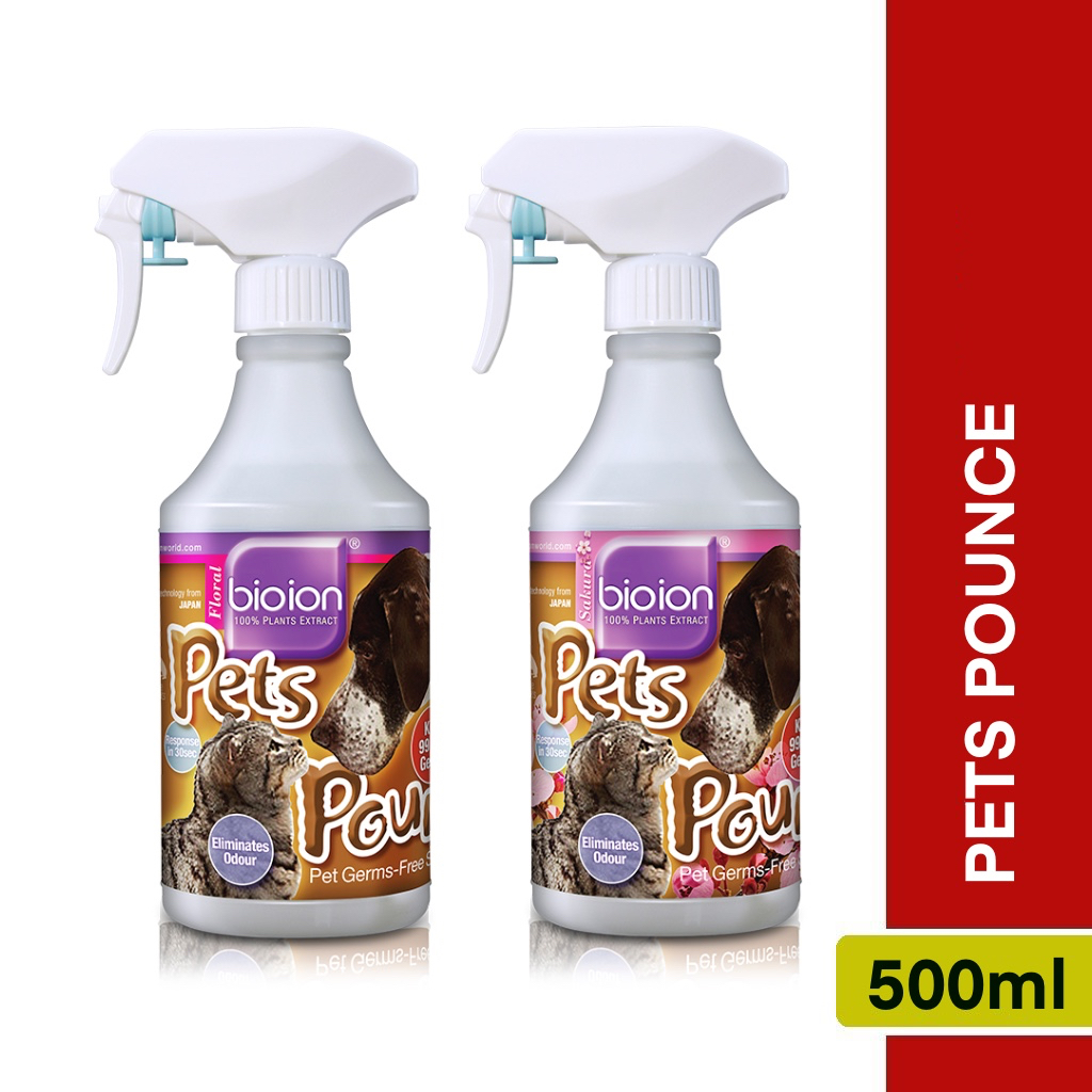 Bioion Pets Pounce Pet Sanitizer Spray / Cat & Dog Spray 500ML | Shopee ...