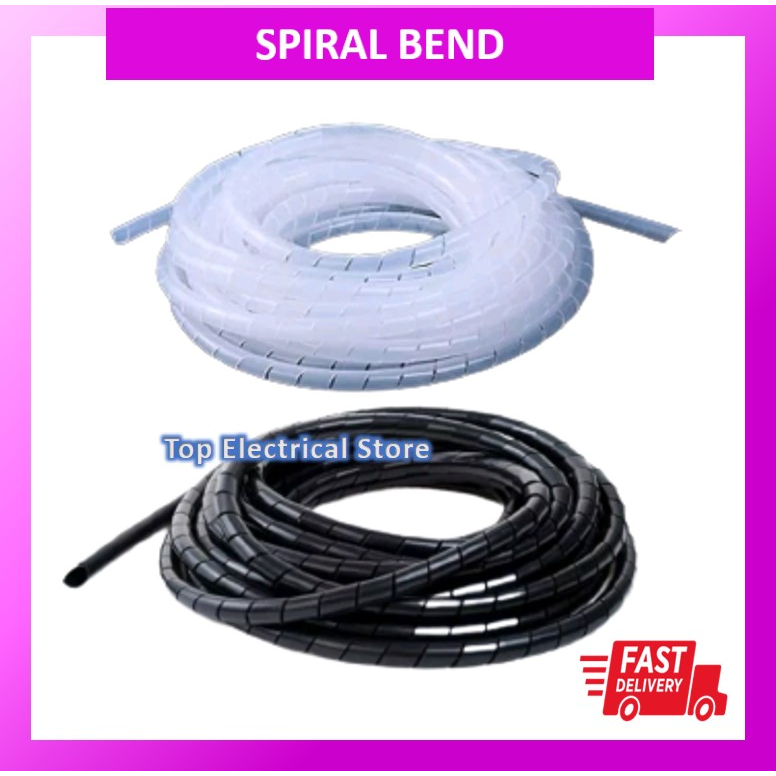 SPIRAL WRAPPING BAND (10 METER) CABLE TIDY BINDING CABLE ORGANISER ...