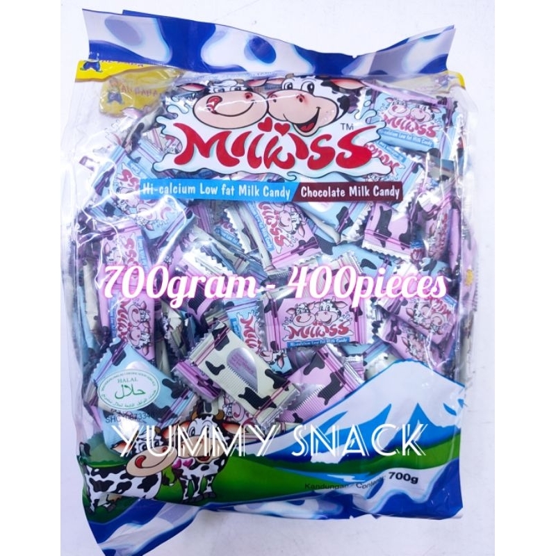 [400pieces] 700gram Milkies Candy Hi- Calcium Low Fat Milk Candy Gula ...