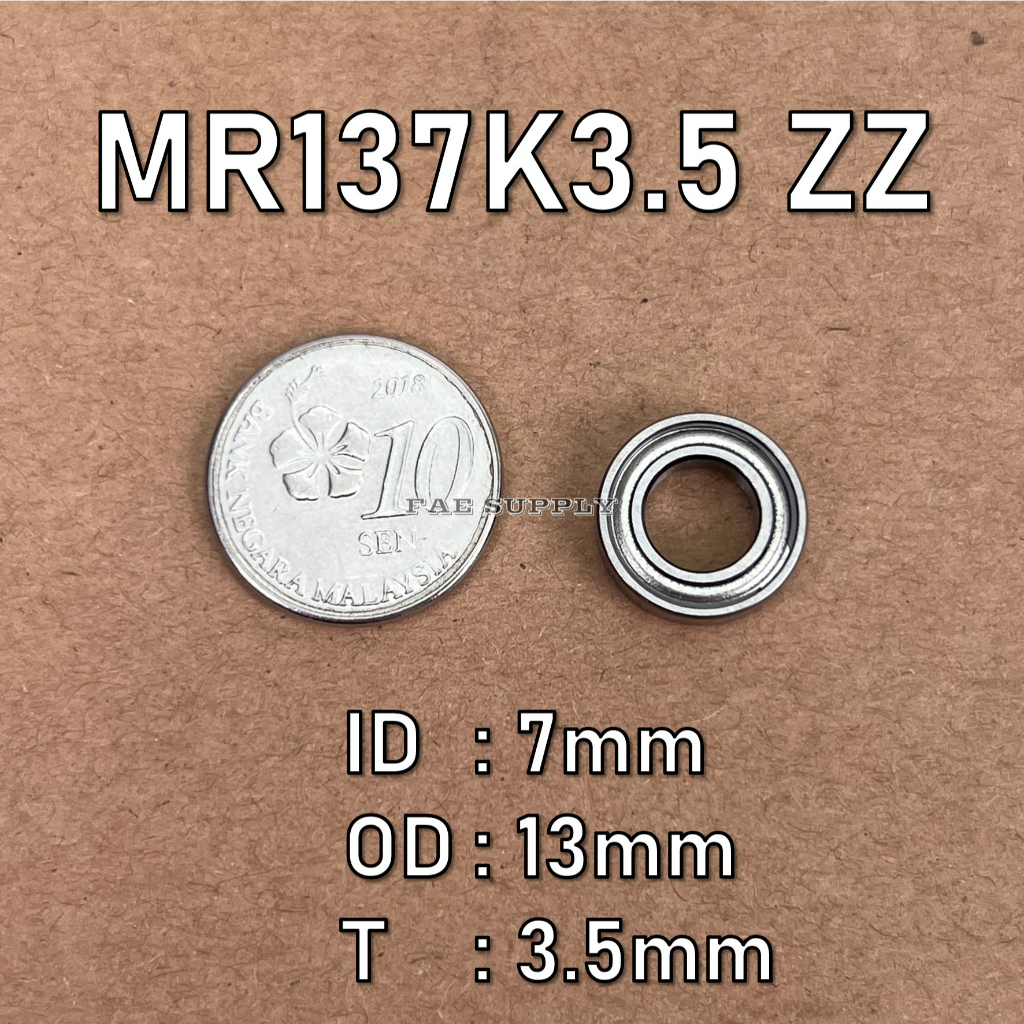 Bearing MR137 ZZ 7x13x4mm MR137K3 ZZ HQ MR137K3 OP 7x13x3mm MR137K3.5 ZZ 7x13x3.5mm | Shopee ...