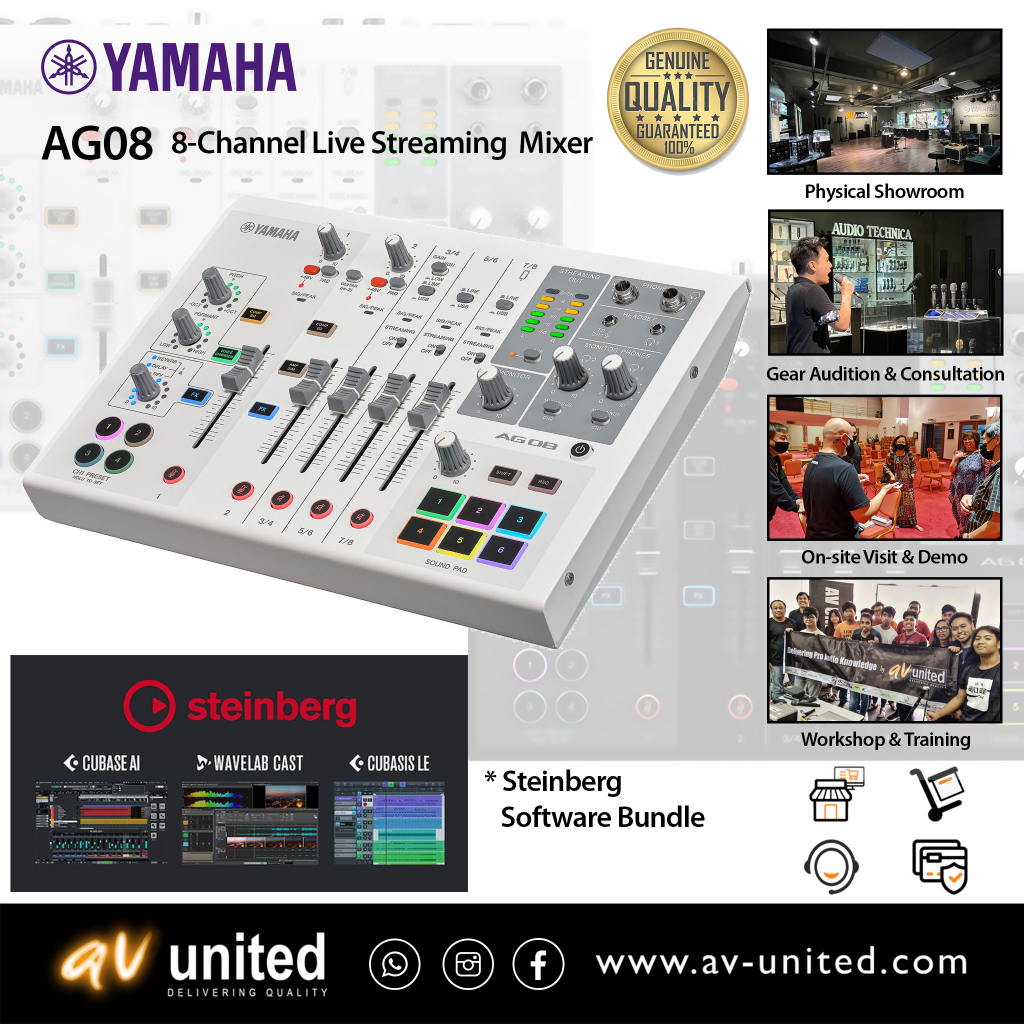 Yamaha AG08 Live Streaming Mixer, Sound Card | Shopee Malaysia