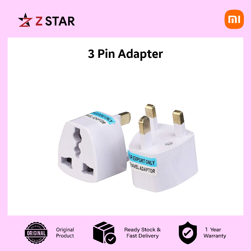 3 Pin Converter, Universal Adapter Plug, UK Head Socket, China US EU AU ...