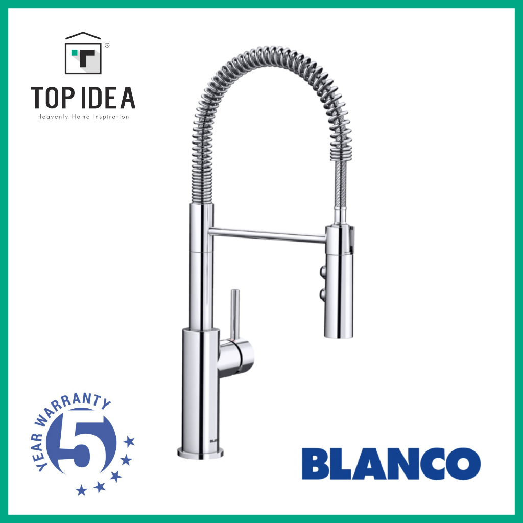 BLANCO CATRIS-S Sink Mixer Brass Chrome | Semi-Profi | Flexible Spout ...