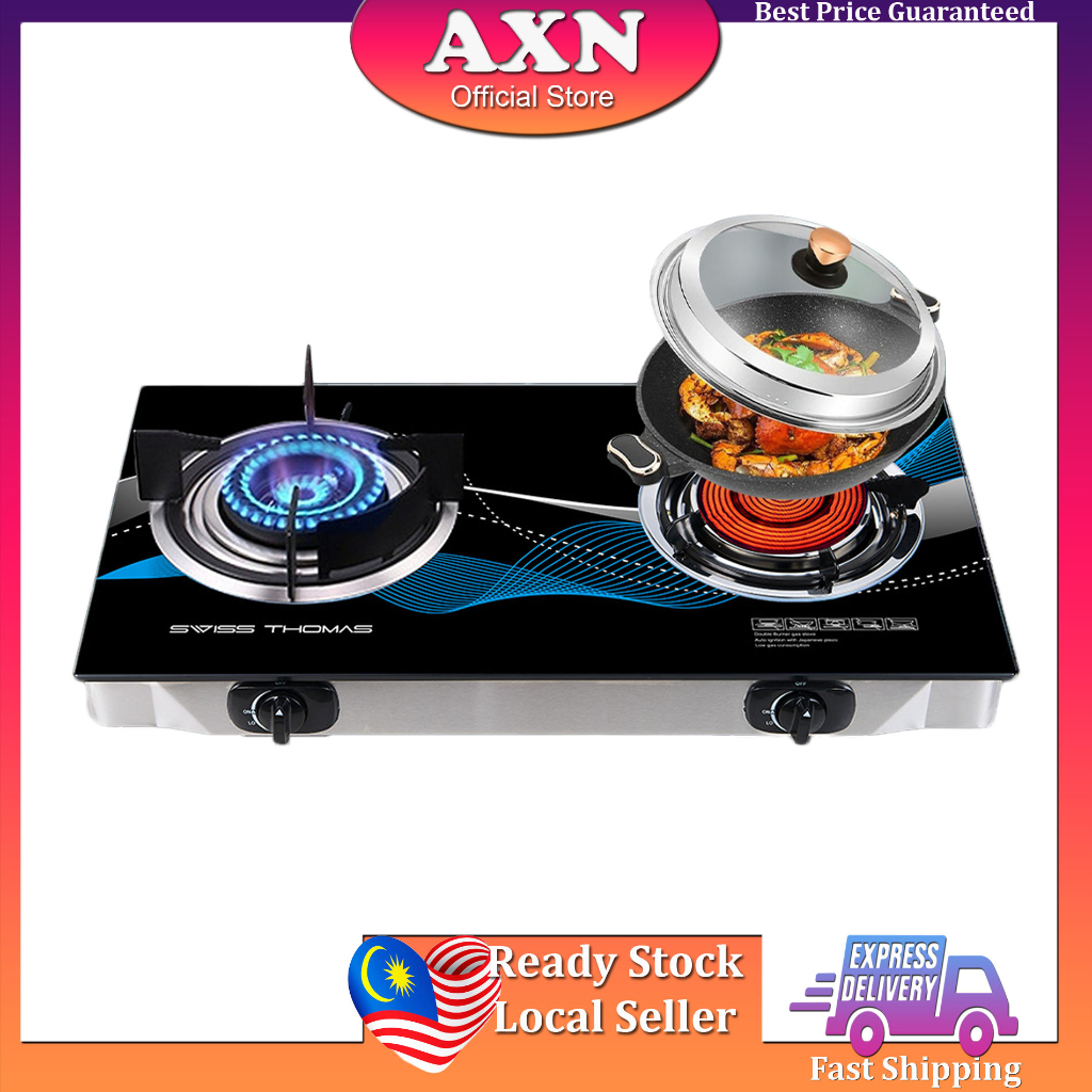 AXN Tempered Glass Infrared Burner Gas Stove Cooktop LPG Gas Saving ...