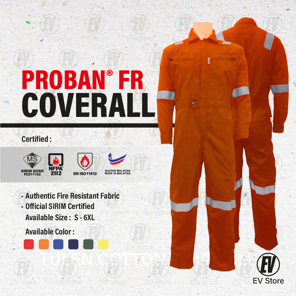 Sherwood Proban Fire Retardant Coverall Plus Size Original - Baju Kerja ...