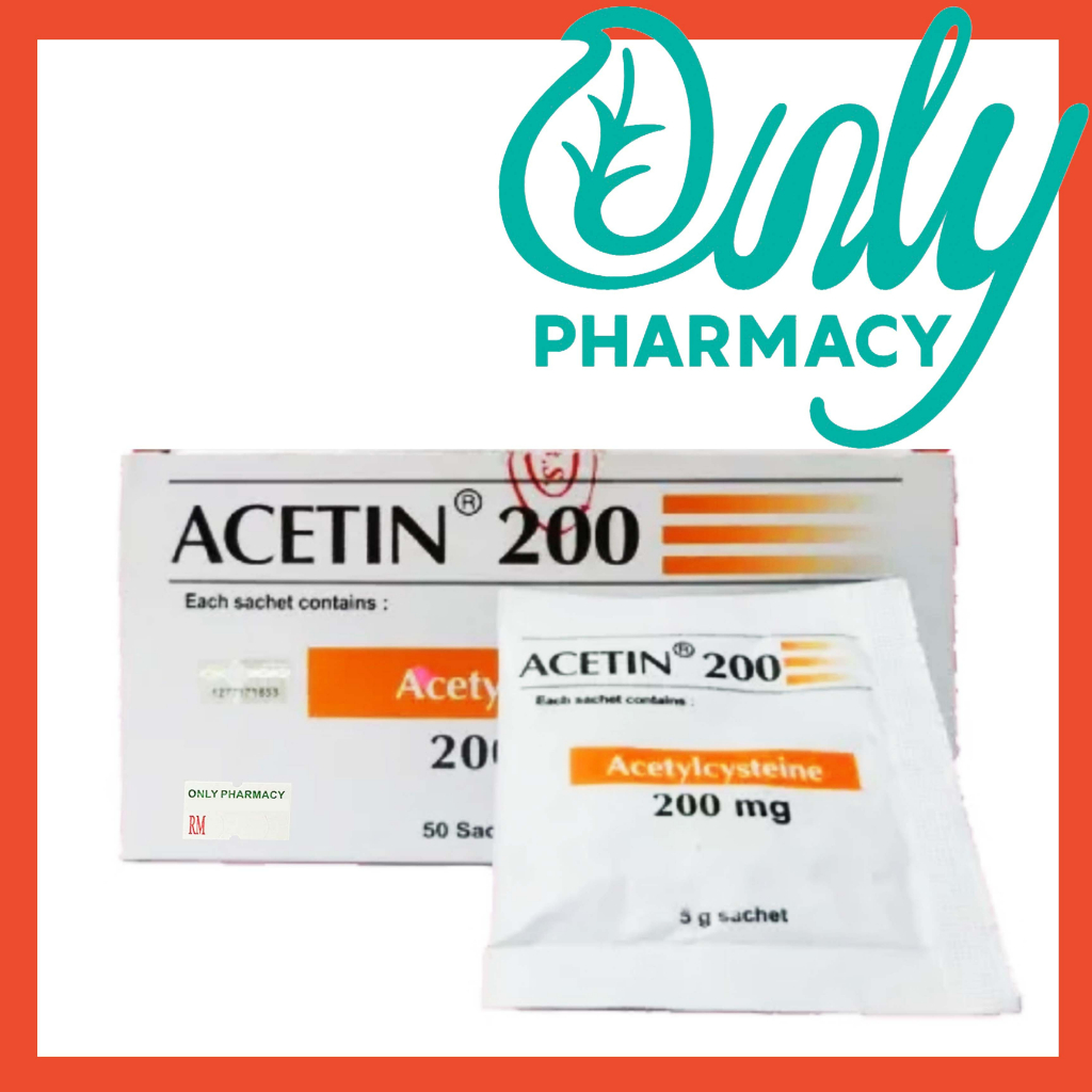 ACETIN 200 Powder 200mg 1 Sachet Acetylcysteine 200mg | Shopee Malaysia