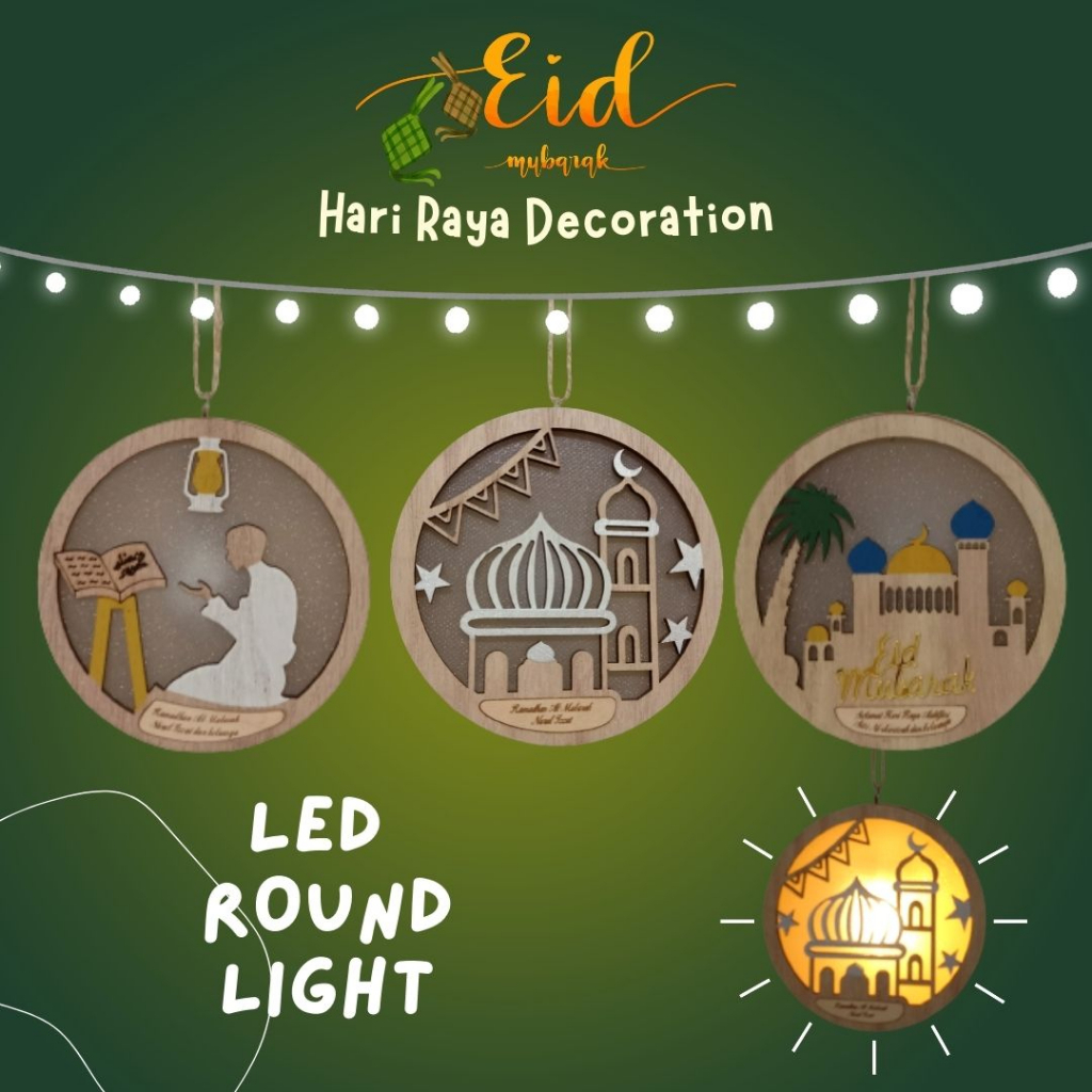 Eid Mubarak Ramadan Muslim Hari Raya Decoration Lighting LED Light ...