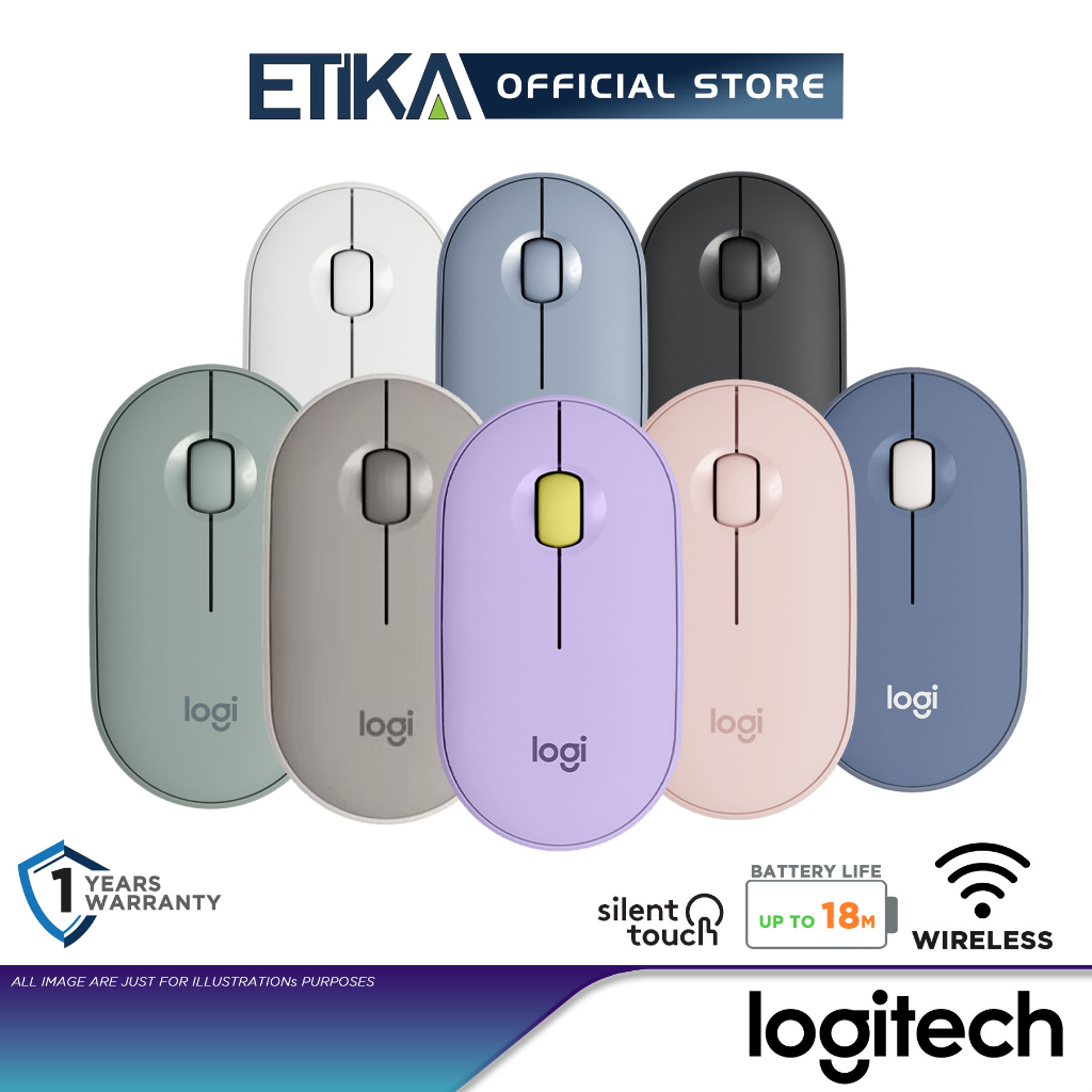 Logitech M350 M350s Pebble Wireless Silent Mouse | Bluetooth or 2.4 GHz ...