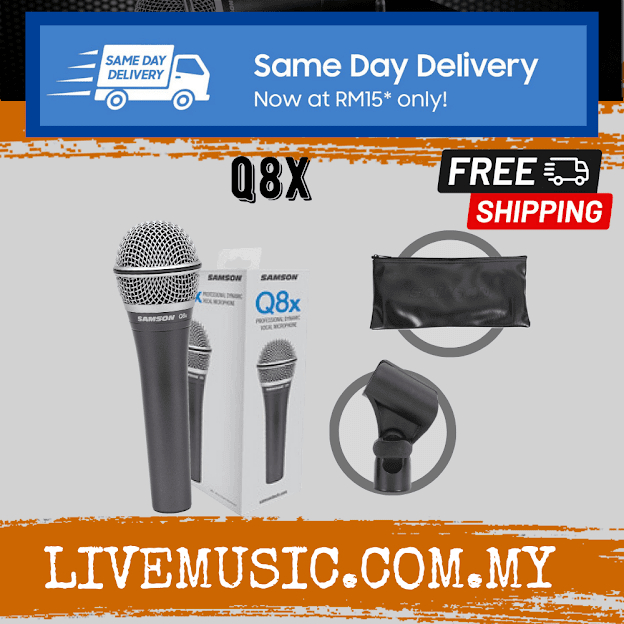 Samson Q8x - Professional Dynamic Handheld Microphone (Q8-x/Q8 X ...