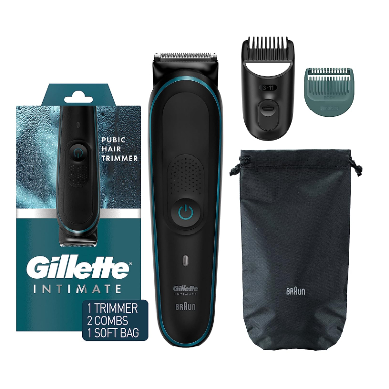 Gillette Intimate Men’s Manscape Pubic Hair Trimmer, SkinFirst Ball ...