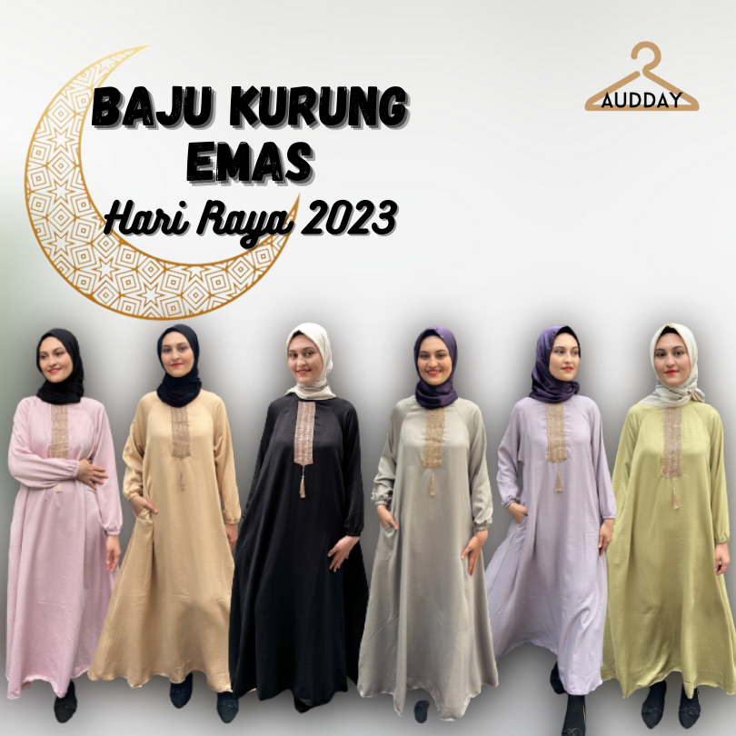 Baju Kurung Moden 2024 Baju raya Emas Hari raya 2024 High quality ...