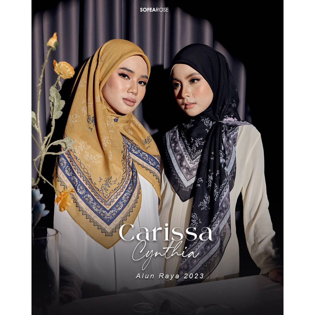 💙 Carissa Cynthia Bawal Square Scarf by Sofearose 💙 Premium Cotton ...