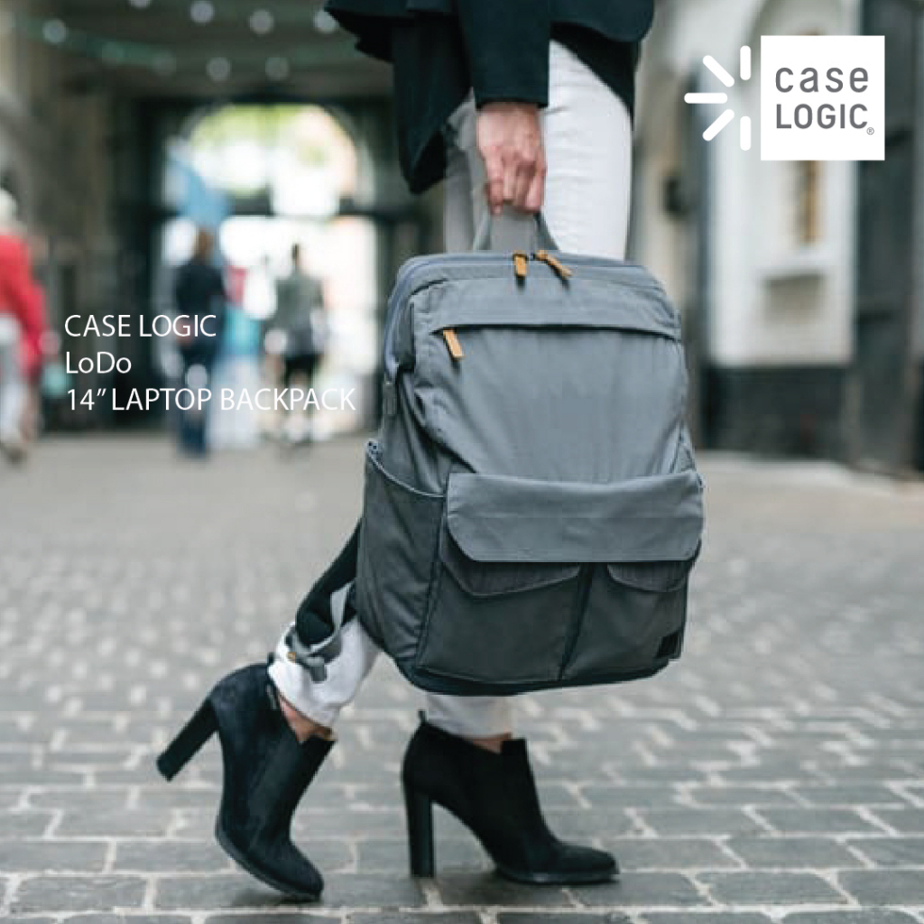 CASE LOGIC LODO MEDIUM LAPTOP BACKPACK | LODP114 | *Unique wide-mouth ...